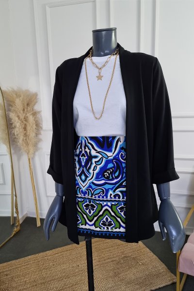 150 90758 Desenli Mini Etek | Adem Exclusive