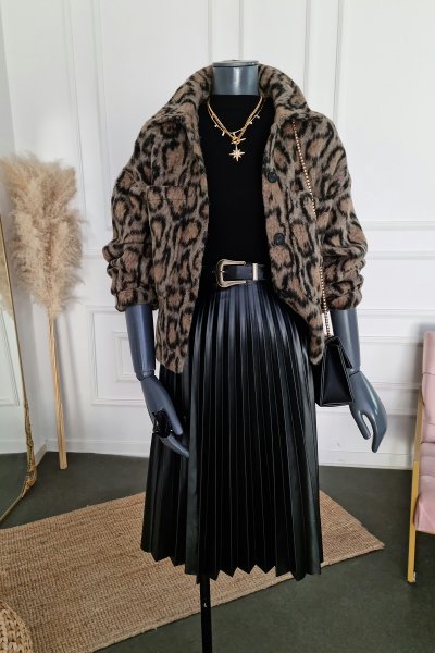 130 15019 Leopar Dsn Ceket | Adem Exclusive